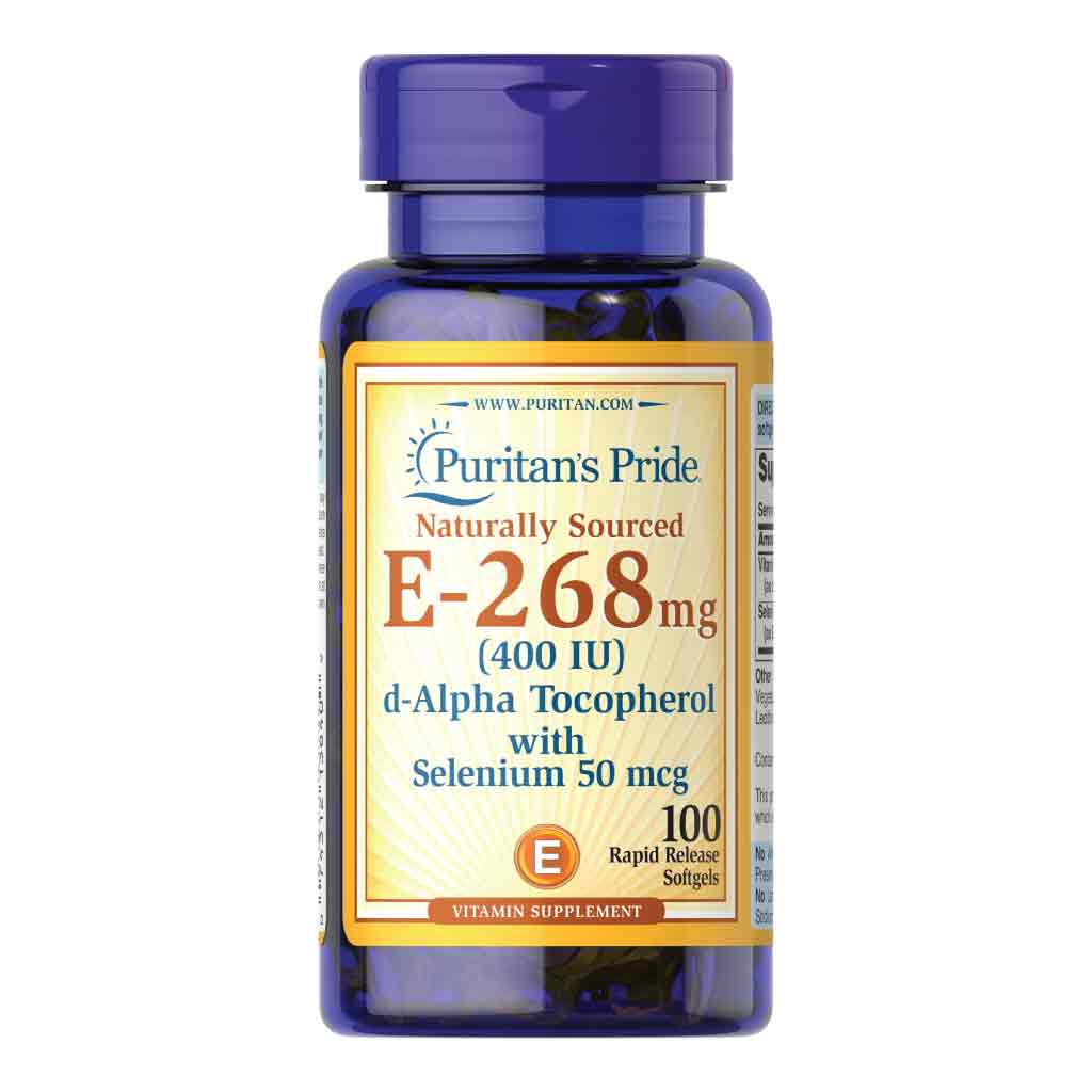 Buy Puritan’s Pride Vitamin E-with Selenium 400 IU Natural – Wellness ...